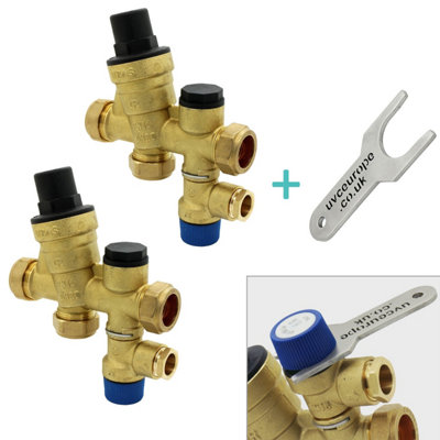 2 x Inlet Control Multibloc Valve Group 22mm 3/4.5 Bar Alternative ...