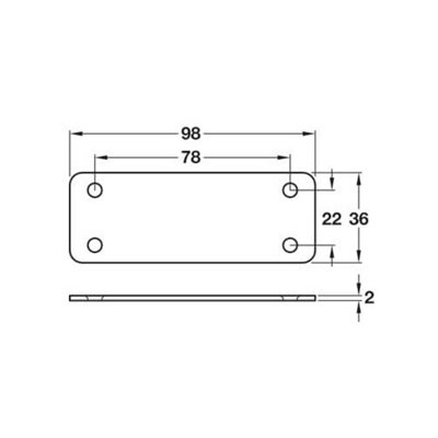2 x Kitchen Door to Door and Drawer Jointing Flat Brackets Connecting ...