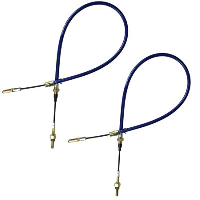 2 x Long Life Alko Fixed Eye Trailer Brake Cable Connectors 700mm Outer ...