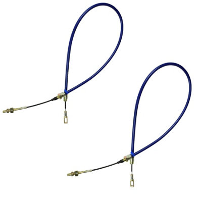 2 x Long Life Alko Fixed Eye Trailer Brake Cable Connectors 900mm Outer ...