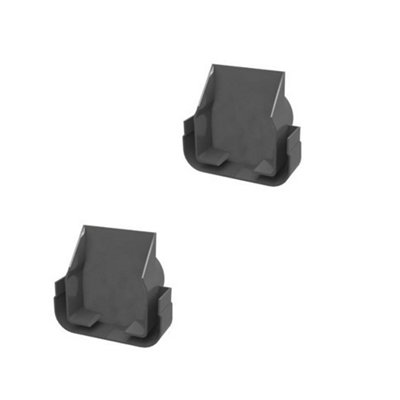 2 x Low Profile Shallow Flow Threshold Drainage Channel End Caps ...