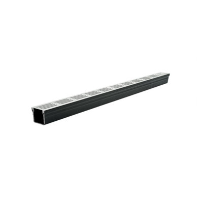 2 x Low Profile Threshold Drainage Channel Anodized Aluminium Silver ...
