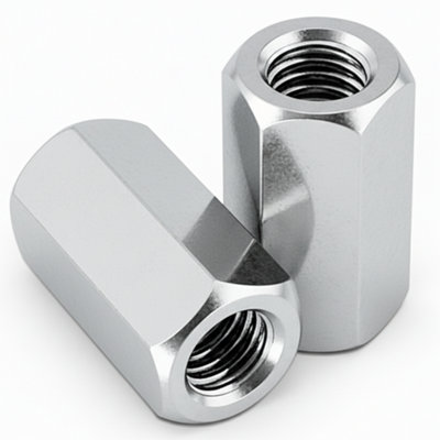 2 x M8 Hex Coupling Nuts - Threaded Rod Connector Studding Extension ...