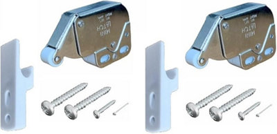 2 x Mini Touch Catch Latch Cabinets Caravan Motorhome Cupboard Doors ...