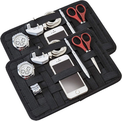 2 x Multi-Purpose Elasticated Gadget Organiser - Versatile Storage Grid ...