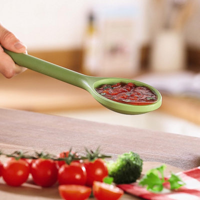 2 x Non-Stain Nylon Cooking Spoons - 38 & 30cm Heat Resistant, Non ...