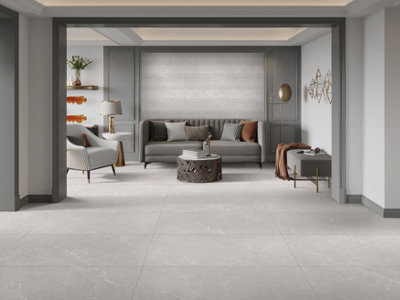 2 x Opulence Silver Stone Effect Matt Carving Porcelain Indoor Wall ...