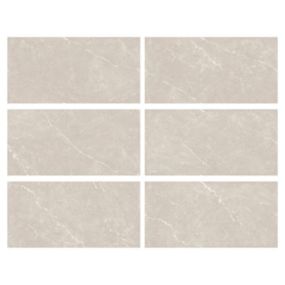 2 x Opulence Silver Stone Effect Matt Carving Porcelain Indoor Wall ...