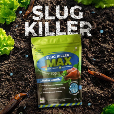 2 x Organ-X Slug Killer Max Pet Safe Slug Lentil Bait Technology 300g