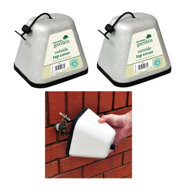 2 x Outside Tap Cover Insulated Polystyrene Thermal Frost Protector Tap ...