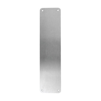 2 x Push Plate, drilled, c/s with screws - 300 x 75mm | DIY at B&Q