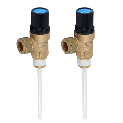 2 x Reliance - 10 Bar TPR15 Pressure and Temperature Relief Valve 90-95 ...