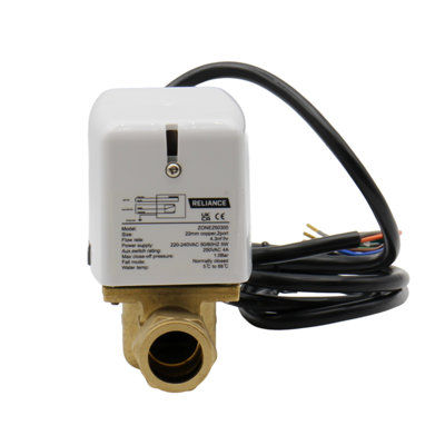 2 x Reliance 2 Port Motorised Zone Valve 22mm Hard Wired ZONE250305 ...