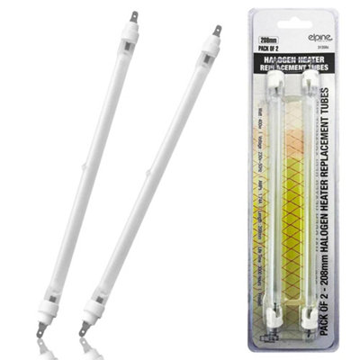 2 x Replacement Halogen Heater Element Tube Bulbs 400W Repair Heating ...