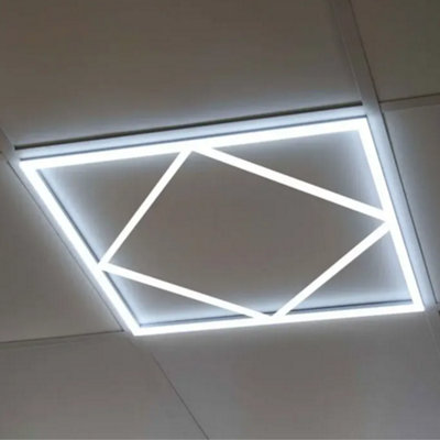 2 x Rother 48W LED Diamond Frame Panel Recessed Ceiling Light 60x60 panel6