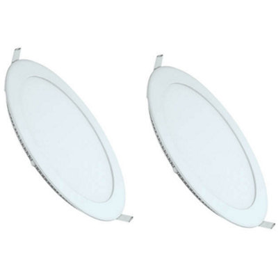 2 x Rother 9W LED Day Light Round IP20 Recessed Panel Light lf15