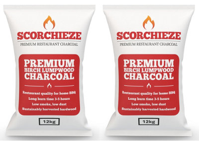 2 X Scorchieze Professional Restaurant Quality Lumpwood Charcoal - Eco ...