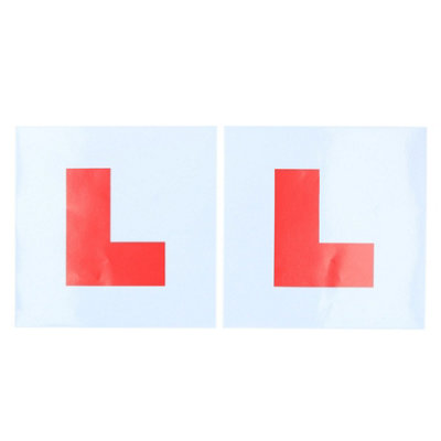 2 x Self Adhesive L Plates Learner New Driver Training Car Quick Stick ...
