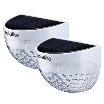 2 X Semi-circle Security Lights - Sensor Fence Light With 6 LEDs ...