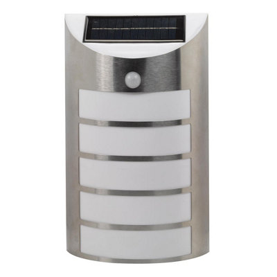 2 x Solar Powered Welcome Lights - 100 Lumen Stainless-Steel Cordless ...