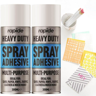2 x Spray Glue Mount Adhesive Multipurpose Heavy Duty Craft Glue