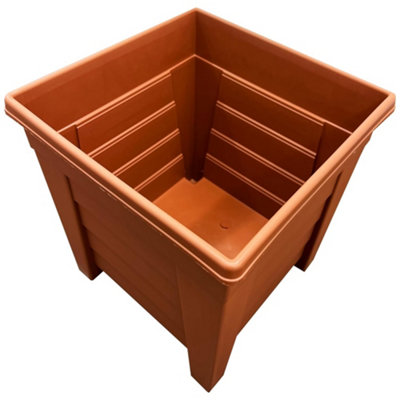 2 x Terracotta Grosvenor Square 33cm Flower Plant Pot For Home, Garden ...