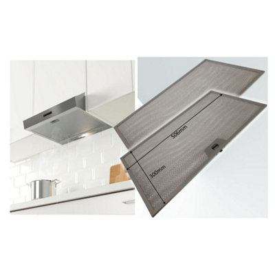 2 x Universal Cooker Hood Metal Grease Filter 506mm x 300mm ...