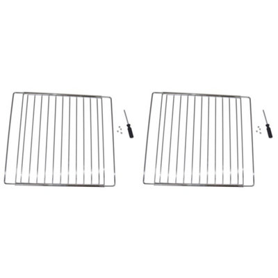 2 X Universal Extendable Oven Cooker Grill Shelves Rack Grids by Ufixt