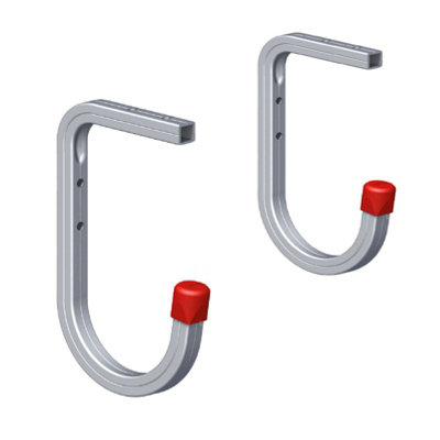 2 x Wall Mounted 50kg Storage Hooks with Shelf Support Bracket for ...