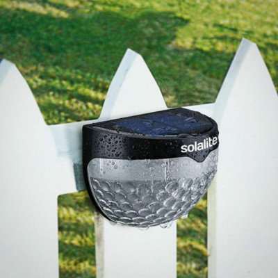 2 X WIRELESS SENSOR FENCE LIGHT WITH 6 LED - SOLAR POWERED ...