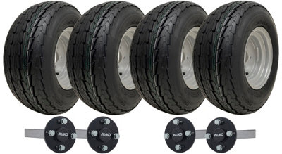 20.5x8.00-10 Twin Axle Trailer Kit High Speed Road Legal Wheels Stub ...