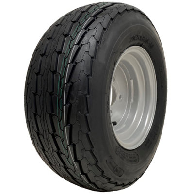 20.5x8-10 trailer wheel, 8ply, high speed, road legal tyre, 4 stud rim 20.5 8-10