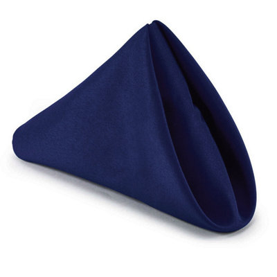 20 Inch Navy Blue Polyester Table Napkins, Reusable, Wrinkle-Resistant ...