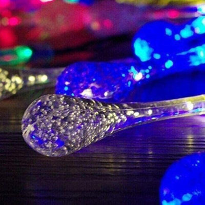 20 LED BLUE & WHITE TEAR DROP LIGHTS (4M) - SOLAR POWER LIGHTS FOR ...