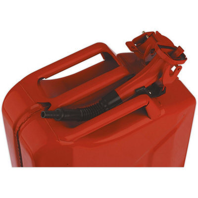 20 Litre Red Jerry Can with Leak-Proof Closure and Fuel Resistant Lining