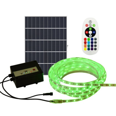 20 Meter Solar LED Strips with Silicon cover, IP65, 6V 12W Solar Panel ...