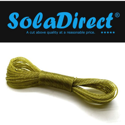 20 metres of Clothes Line Laundry Washing Line Steel Core Plastic ...