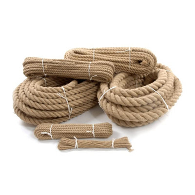 20 mm Jute Rope, 5 metres / 16 ft Long, Strong Natural Hessian Cord ...
