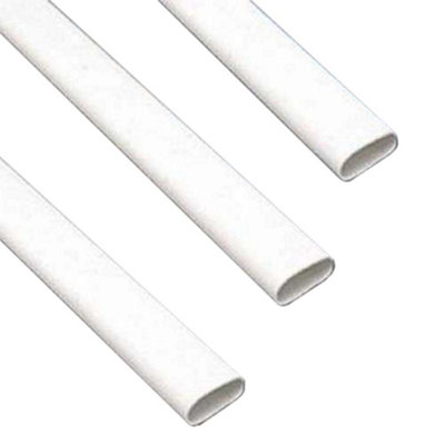 20 mm Oval Conduit White (3 m)