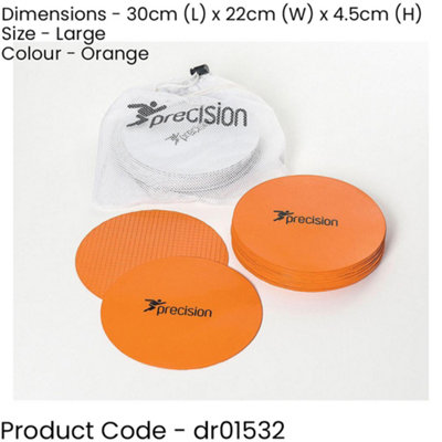 20 PACK 19.5cm ORANGE Flat Rubber Pitch Marker Discs - Ultra Slim ...