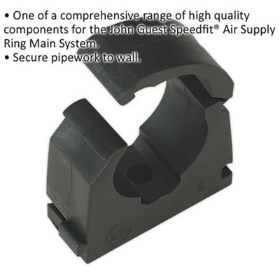 20-Pack 22mm Nylon Pipe and Cable Wall Clips - Durable Round Conduit ...