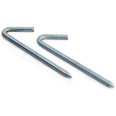 20 PACK Heavy Duty Steel Football Net Ground Pegs - Goal Post Anchor ...