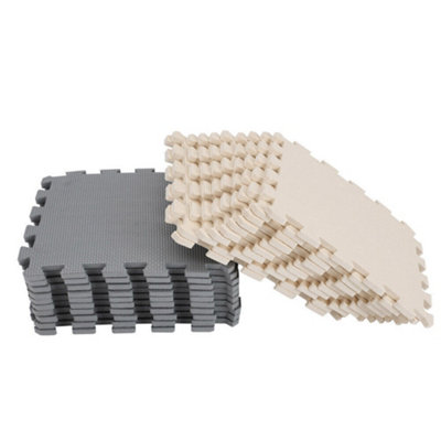 20 Pack Soft Foam Interlocking Jigsaw Play Mat Floor Tiles for Kids