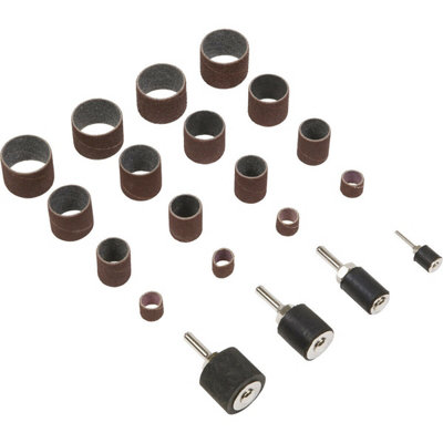 20 Pack Spiral Sanding Kit with Rubber Drums and Sleeves - Various Grit ...