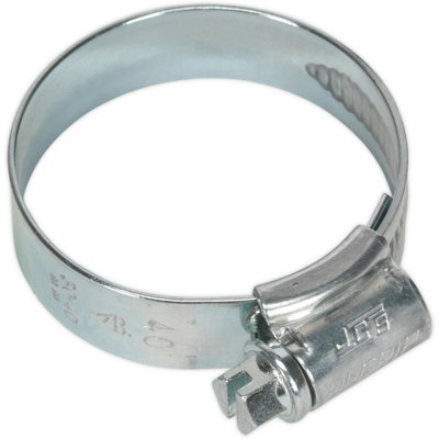 20 PACK Zinc Plated Hose Clip - 30 to 40mm Diameter - External Pressed ...