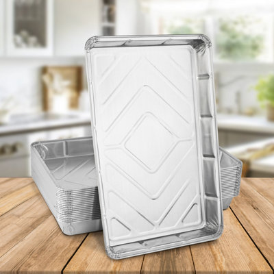 20 Pk Coppice Aluminium Foil Tray for Baking, BBQ, Roasting, Grilling ...