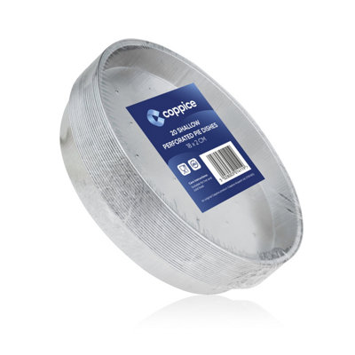 20 Pk Coppice Shallow Perforated Aluminium Foil Pie Dish for Baking ...