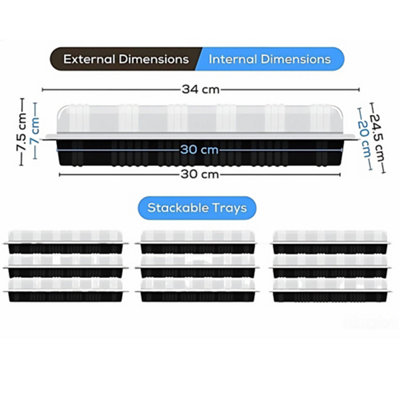 20 Reusable Sandwich Trays with Lids - Durable Buffet Serving Platters ...