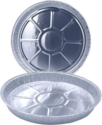 20 Round Foil Flan Dishes 200mm , 8 inch , Aluminium Baking Trays for ...