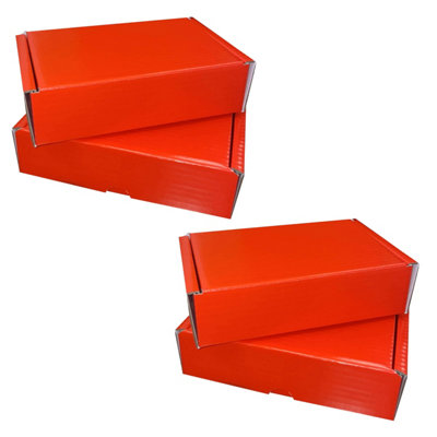20 x 12 x 9 x 4" Red Shiny Gloss Finished Postal Mailing Shipping ...